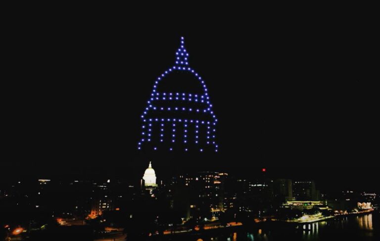 First Drone Light show in Madison, Wisconsin - Hire UAV Pro